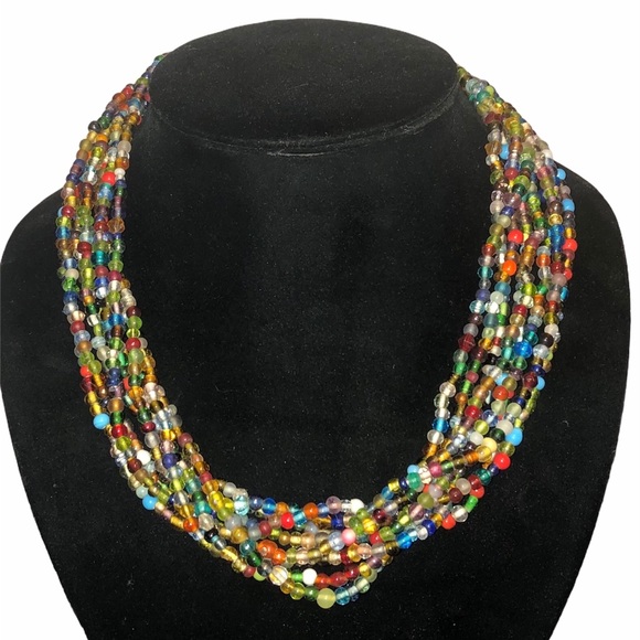 Jewelry | Boho Multi Strand Beady Necklace | Poshmark